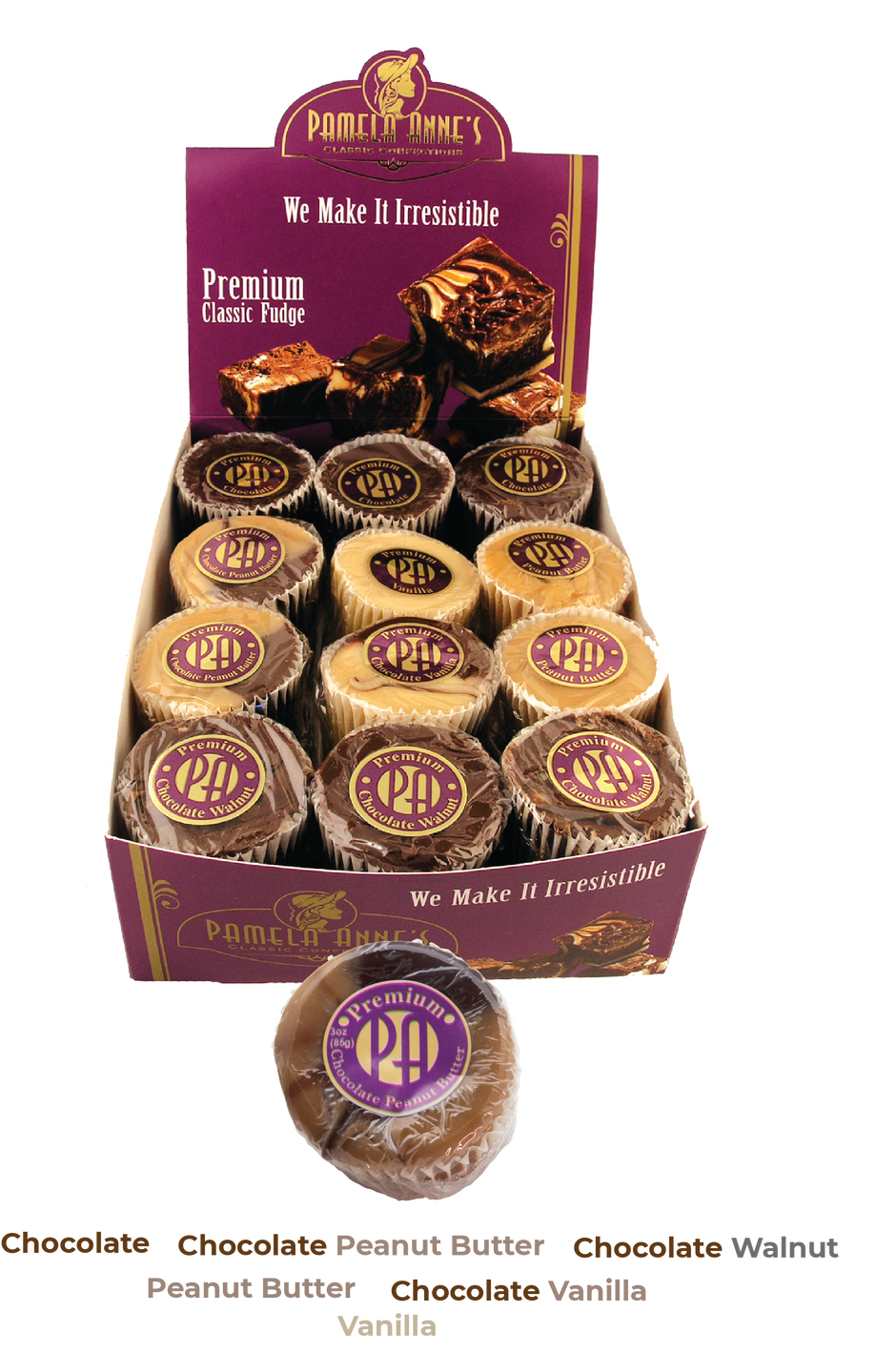 2oz Counter Display Fudge – Country Fresh Food & Confections